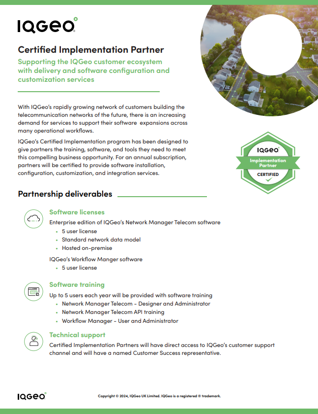 Certified implementation partnerships | IQGeo